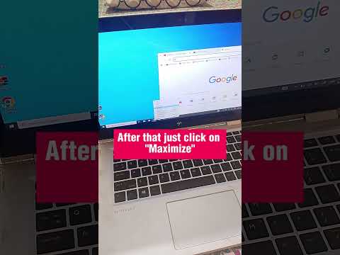 Fix Google Chrome Browser Not Appearing In Full Screen On Your Laptop/PC #Shorts