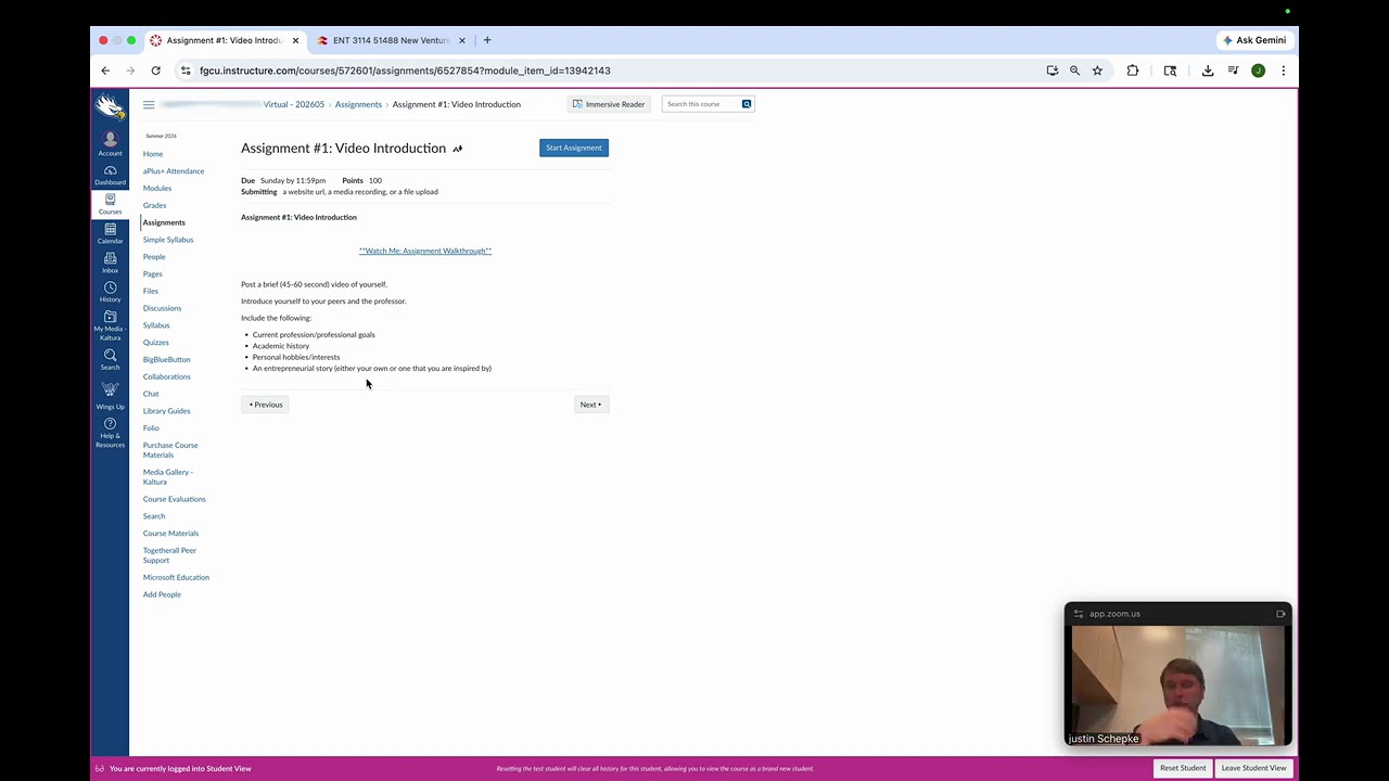 Assignment #1: Video Introduction - Assignment Walkthrough