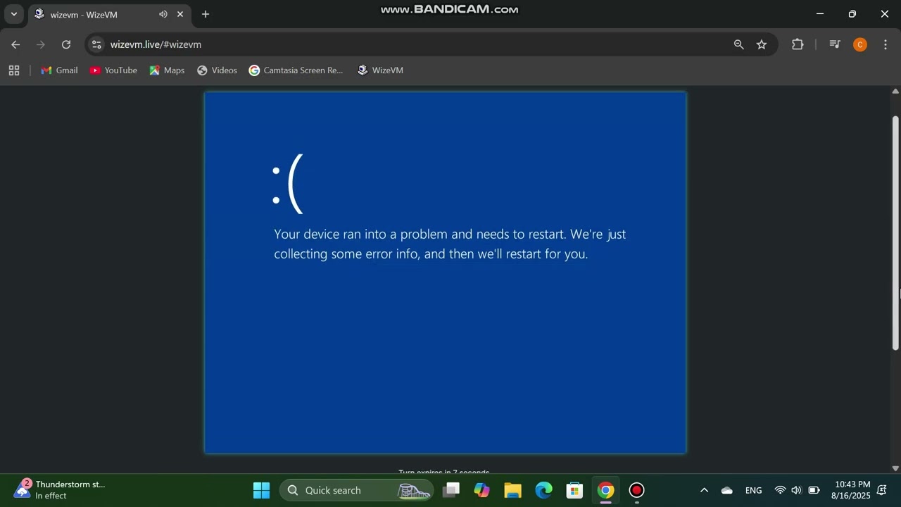 Ruby Crying Has BSOD VM (Windows 11 Old BSOD)