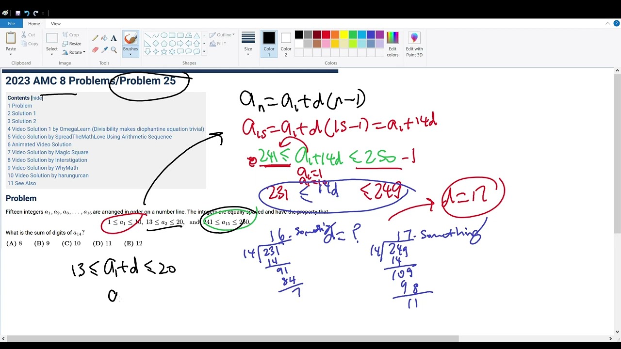 2023 AMC 8 Problem 25