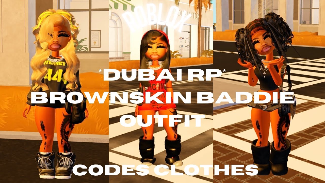 Roblox Brownskin Baddie Outfit Codes Clothes *dubai rp*