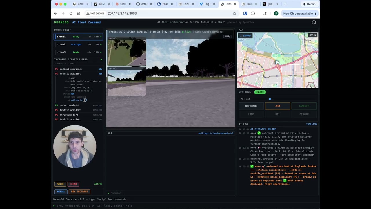 DroneOS — Autonomous AI Drone Fleet Dispatch