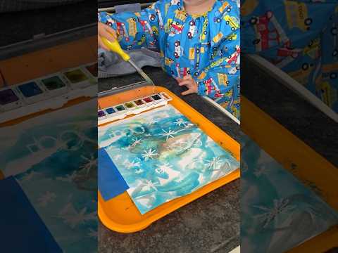 Winter Secret Watercolors | Simple crayon resist art project for kids