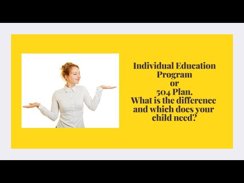 Frances Shefter: 504 Plans or IEPS: What is the Difference?