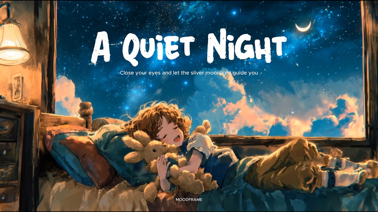 (no lyrics) A Quiet Night, Moonlit Path to Inner Peace & Stillness🌙ㅣMusic & Ambience
