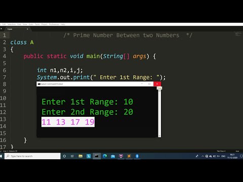 Learn Java program to print all prime numbers between two numbers | Learn Coding - Mind Luster