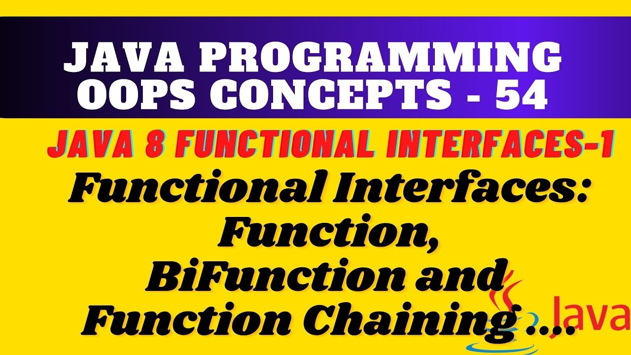 Functional Interfaces Java 8, What is Function, BiFunction & Functional Chaining in Java, Coding Ex.