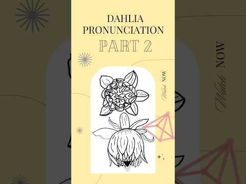 Pronunciation Dahlia in many language (PART 2) #native #language #dahlia #flower #draw #arttrend