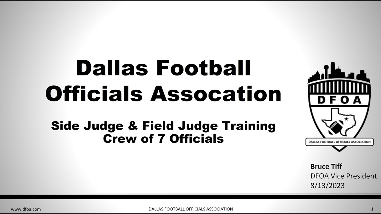 2023-24 DFOA Crew of 7 Officials SJ & FJ Position Training