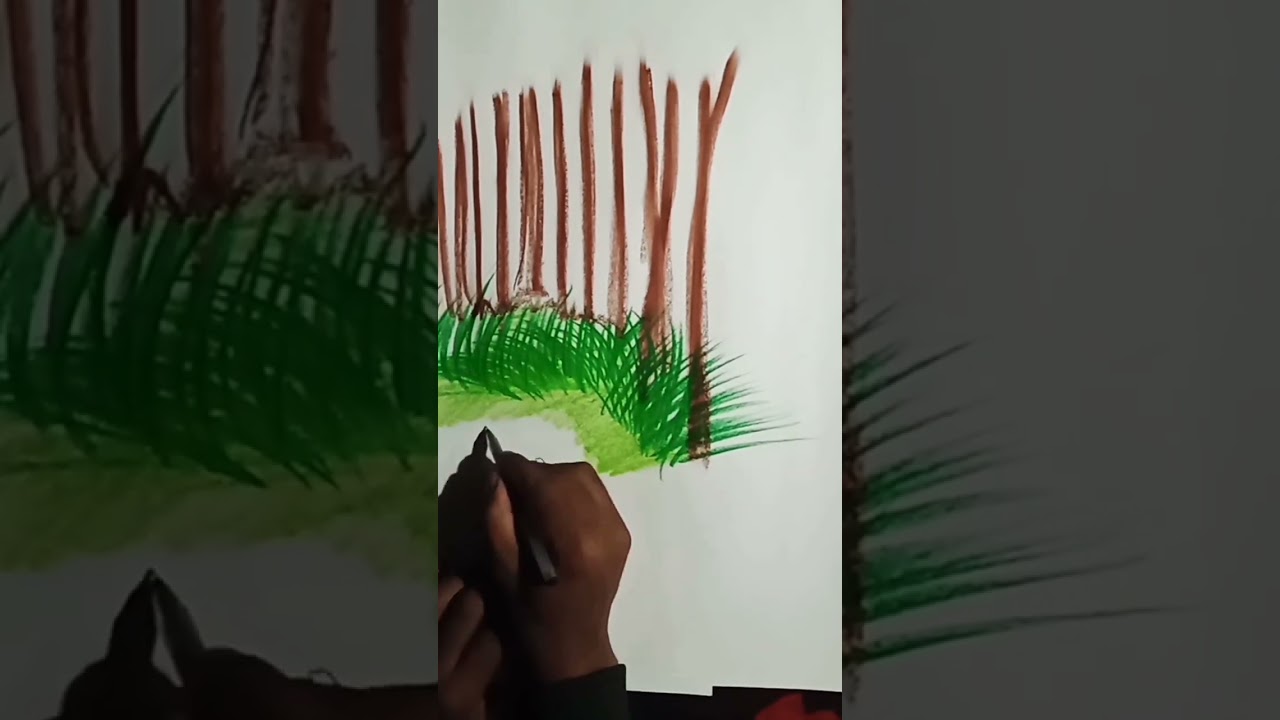 How to draw Amazon forest/ #youtubeshorts #trending #ytshorts #shorts @FarjanaDrawingAcademy