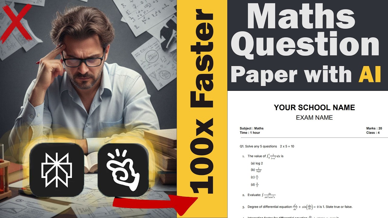 Create Maths Question Papers 100x Faster with AI | Perplexity & manus.im