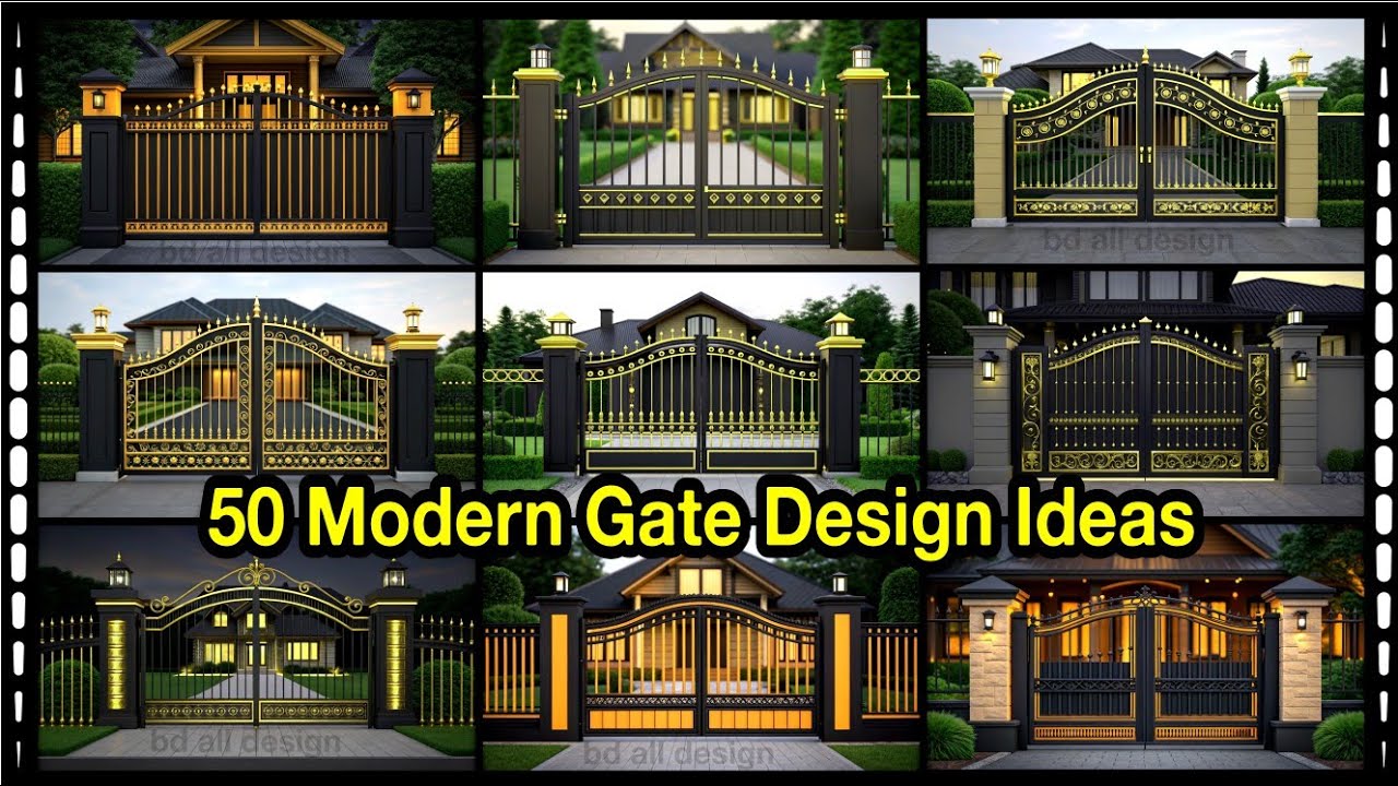 Top 50 modern boundary gate design | Iron gate design for home| Steel gate design for home