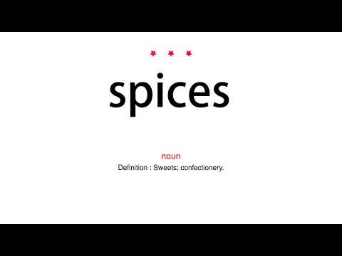 How to pronounce spices - Vocab Today
