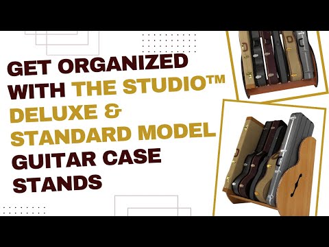 The Studio™ Deluxe Multi Guitar Case Storage Rack | Walnut | | Reverb