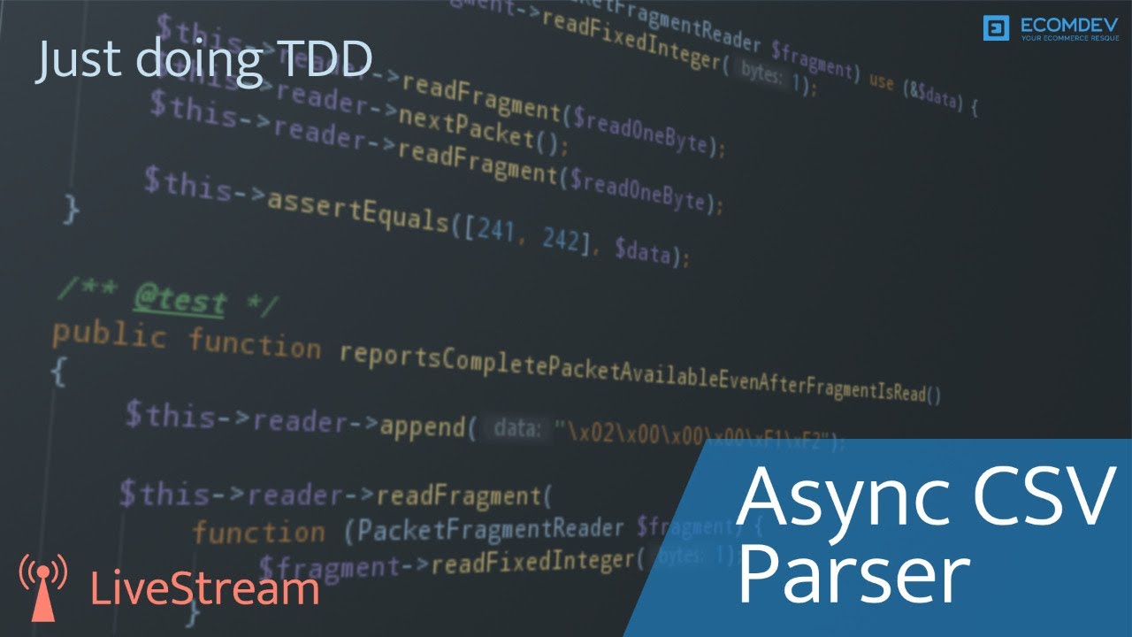 Building async CSV parser #tdd #async #php