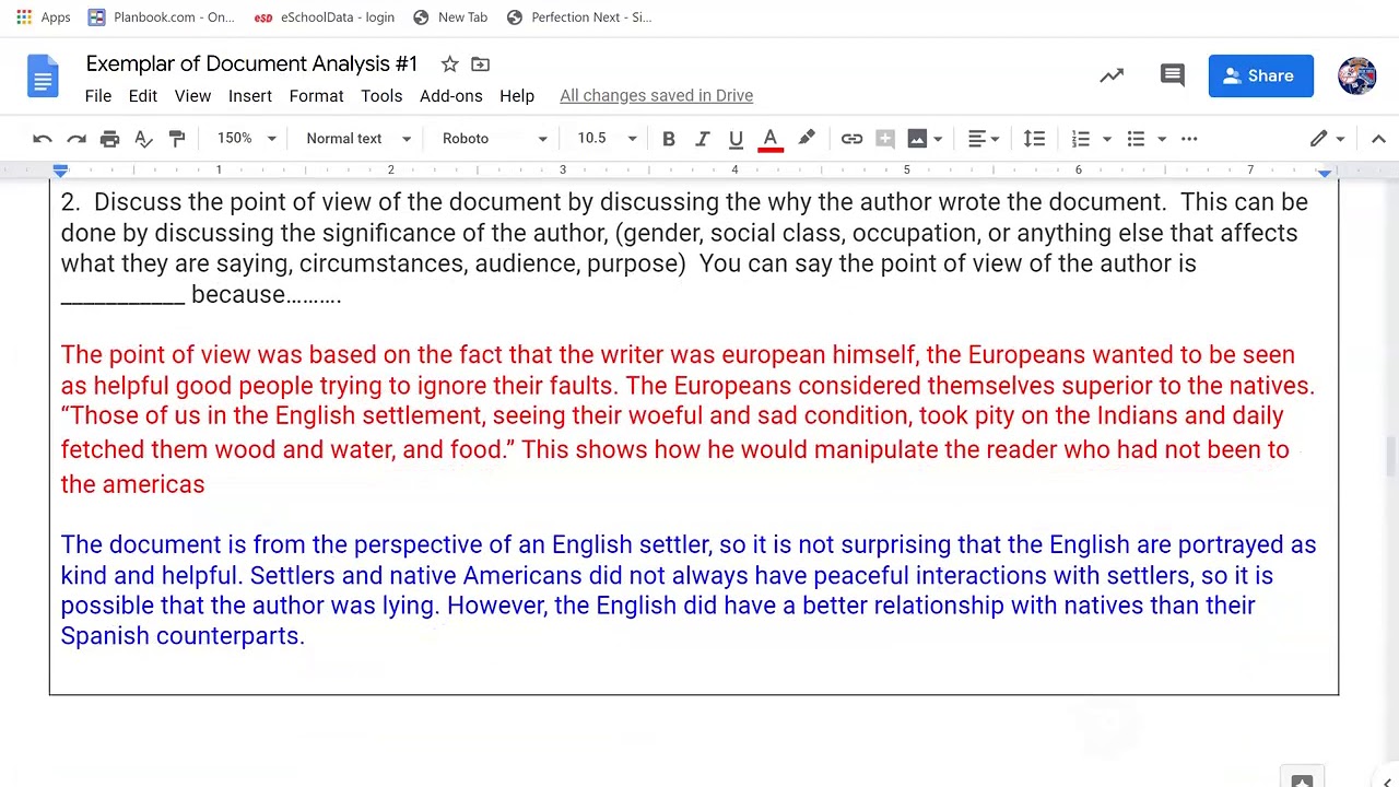 Document analysis #1