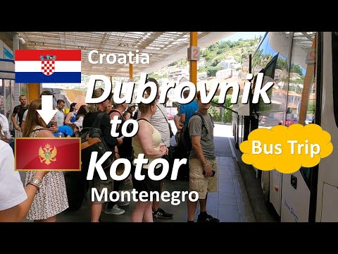 【Dubrovnik to Kotor】🇭🇷🇲🇪Crossing Borders! A Bus Journey Along the Adriatic