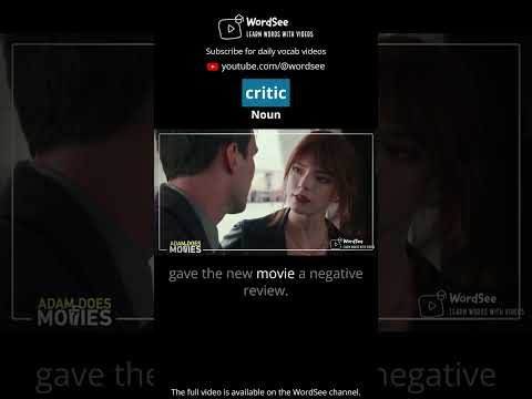 Learn the word critic in one minute - Improve your English vocabulary with real world examples.