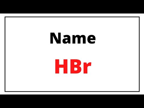 How to the write name for HBr