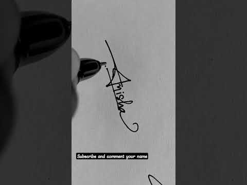 Beautiful signature of Anisha name|bhy signs|(requested) #bhy #signature #anisha #shorts
