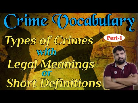 Crime Vocabulary | Crime with definition | words that describe Crime | Learn Crime Vocabulary