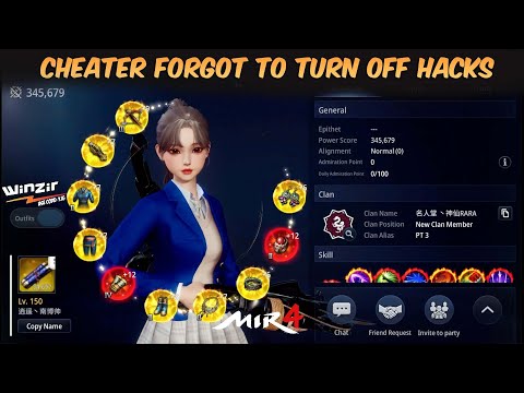 CHEATER FORGOT TO TURN OFF HACKS - MIR4