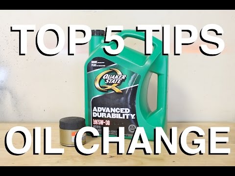 Top 5 Tips for Oil Changes