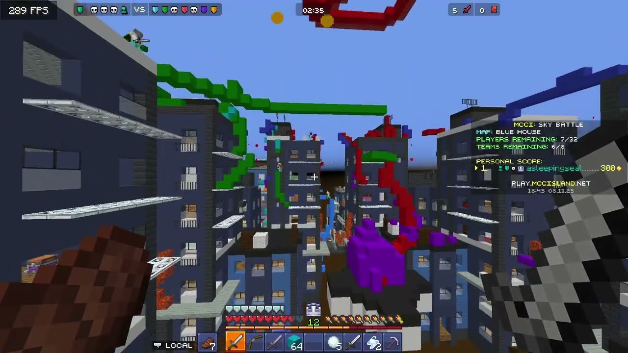 9 kills on blue house - Sky Battle (MCCI)