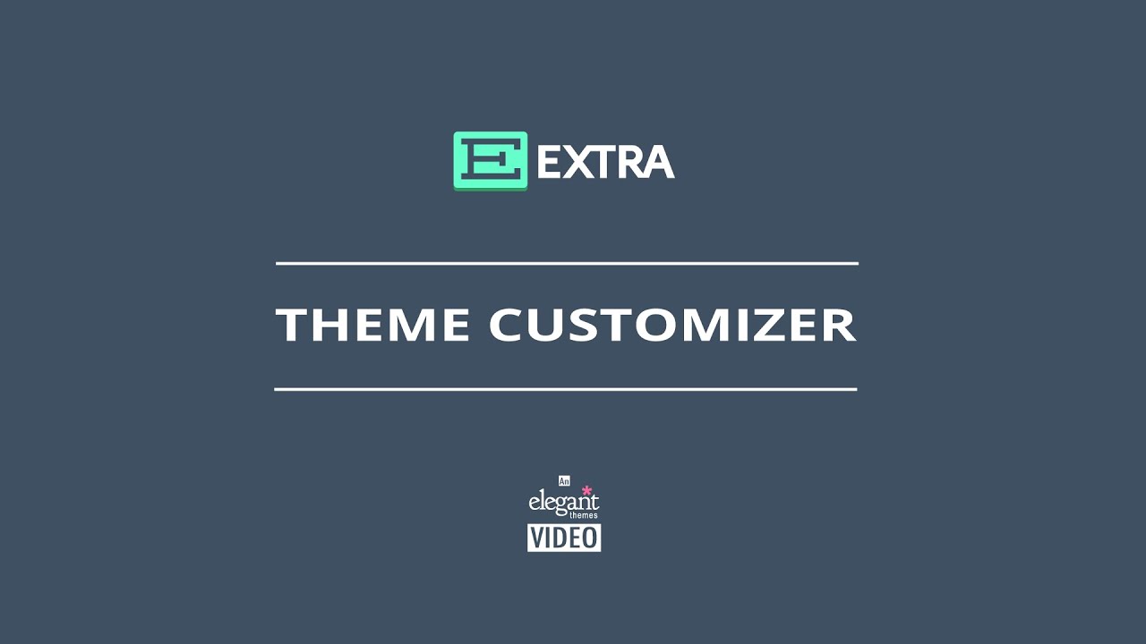 Extra Theme Customizer