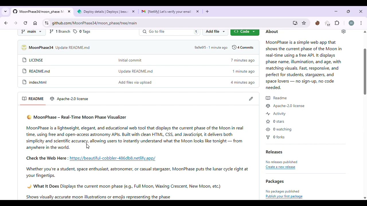 Moon Phase Tracker # Devpost