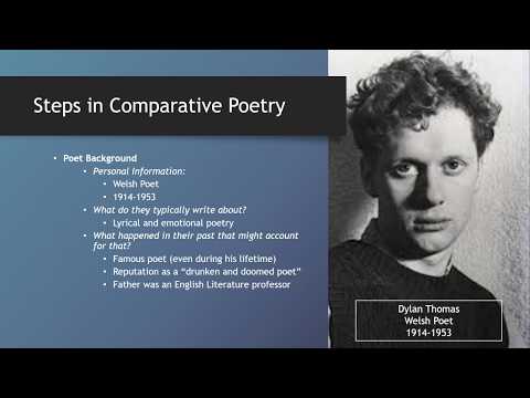 Video #10: Comparative Poetry (Dylan Thomas)