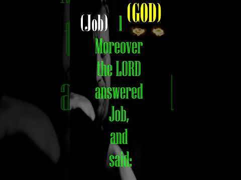 How did GOD GOD speak to Job (Job 40:1-2) #god #questions #human