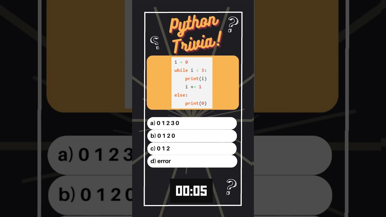 Python Trivia   Loops 12 #coding #python #techcommunity #shorts #trending #viral #datascience