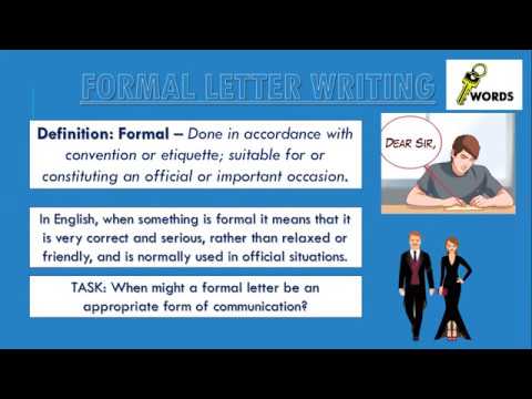 Formal Letter Writing