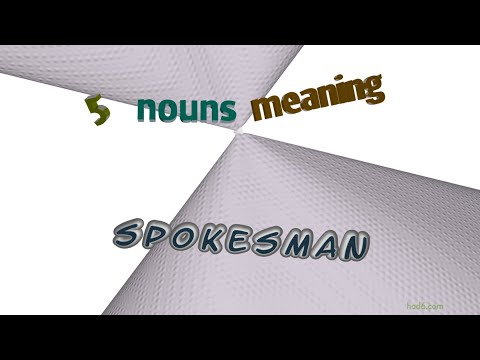 spokesman - 5 nouns which are synonym to spokesman (sentence examples)
