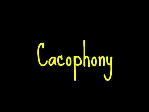 How to pronounce word CACOPHONY | Word of the day series - 3 | Meaning, Synonyms and Sentence.