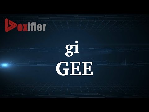 How to Pronunce Gee in English - Voxifier.com