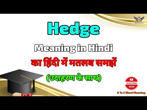 Hedge meaning in Hindi ? Hedge ka kya matlab hota hai ? A To Z Word Meaning