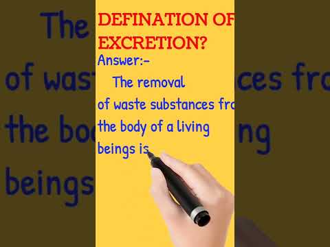 Definition of Excretion? /#shorts /#definition .