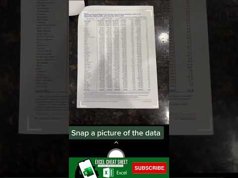 How to Convert Photo into Excel | #shorts #exceltutorial #short #pov