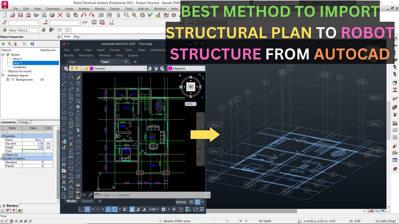 ROBOT STRUCTURAL ANALYSIS TUTORIAL (IMPORT BUILDING PLANS FROM AUTOCAD)