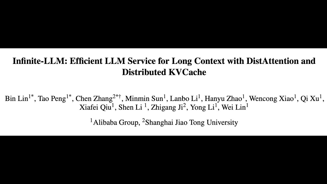 [short] Infinite-LLM: Efficient LLM Service for Long Context with Attention and Distributed KVCache