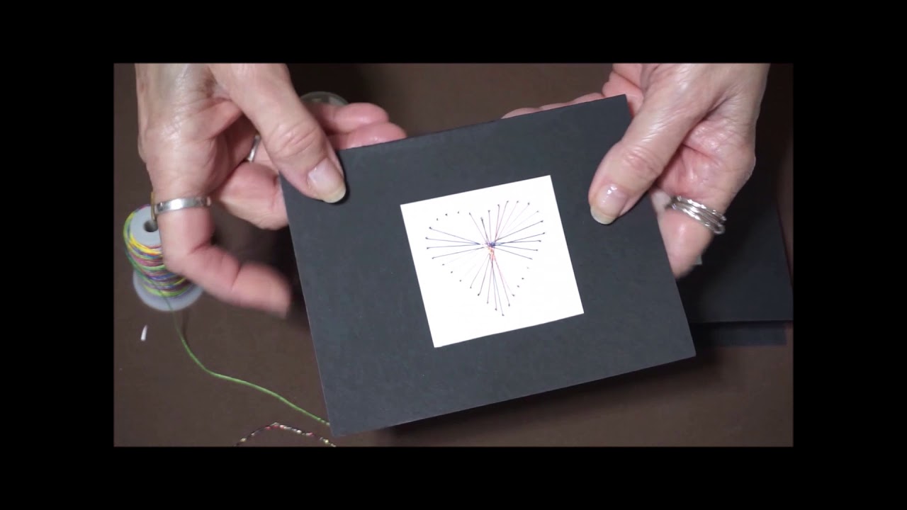 String Art Embroidery Card