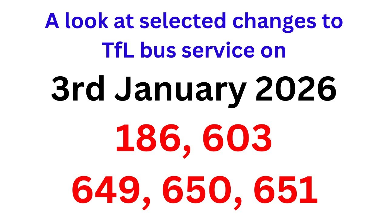 A look at selected changes to TfL bus services on 3rd January 2026.