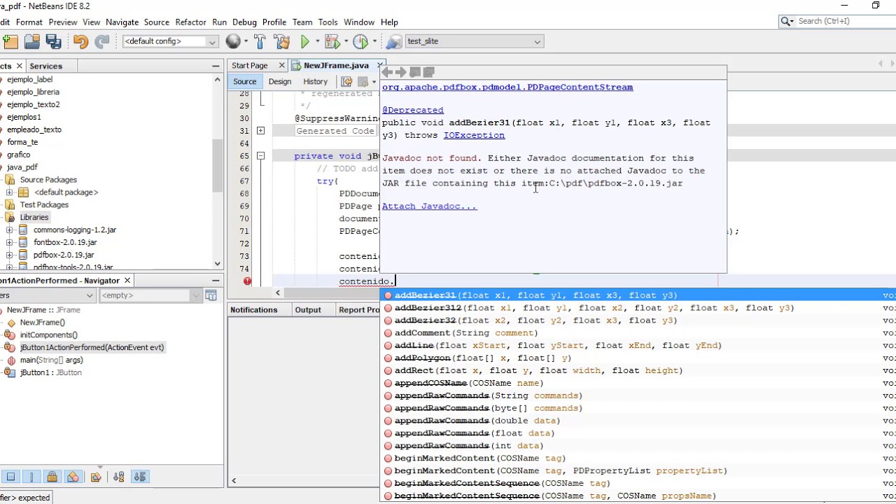 Crear Archivos PDF en Java , usando PDFBox