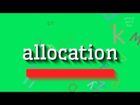 HOW TO PRONOUNCE ALLOCATION? #allocation