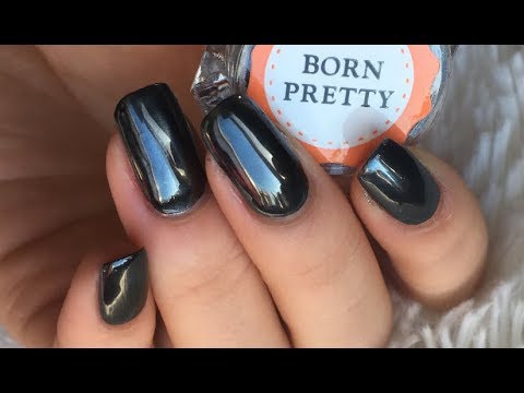 Black Chrome Nail Tutorial
