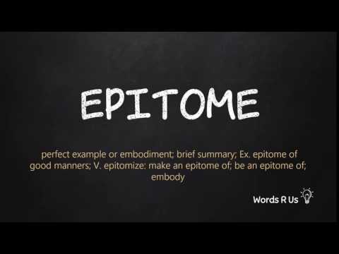 How to Pronounce EPITOME in American English