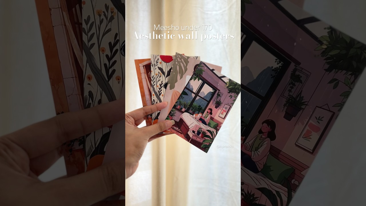 Aesthetic wall posters | wall decor from meesho @Meesho  #walldecor #meeshofinds
