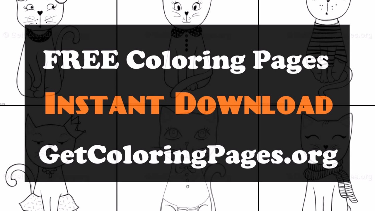 Cat coloring pages printable free